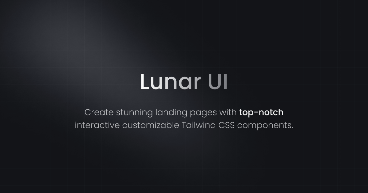50% off Lunar UI – Black Friday Sale | Lunar UI